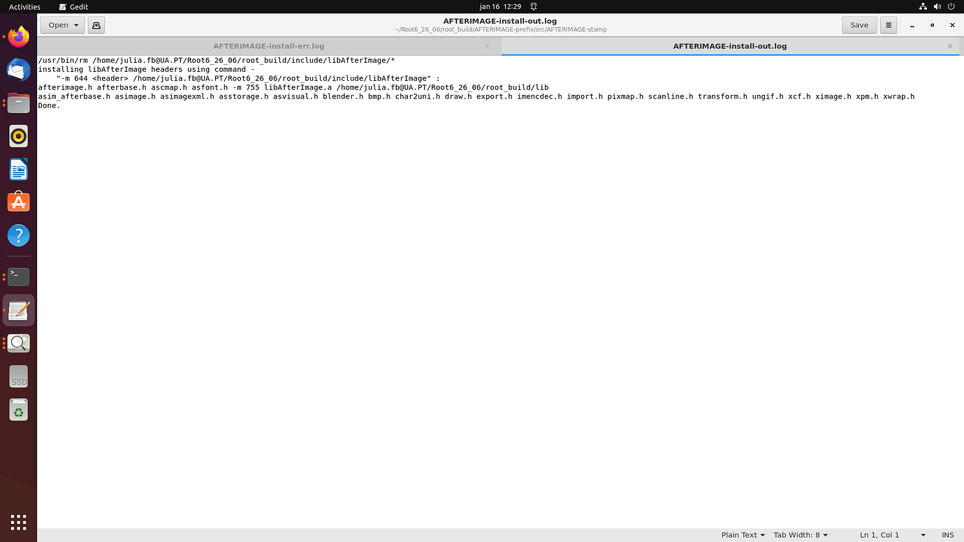 Root6 compilation fails with AfterImage installation problem - ROOT - ROOT Forum