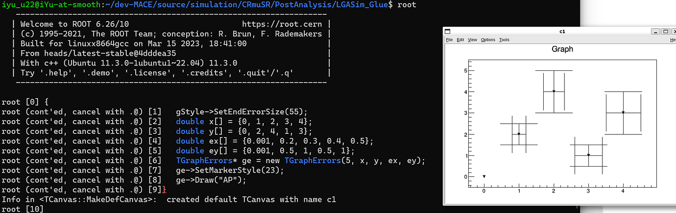 Cannot draw error bar with SetMarkerStyle when the errors are small in TGraphErrors - Newbie ...
