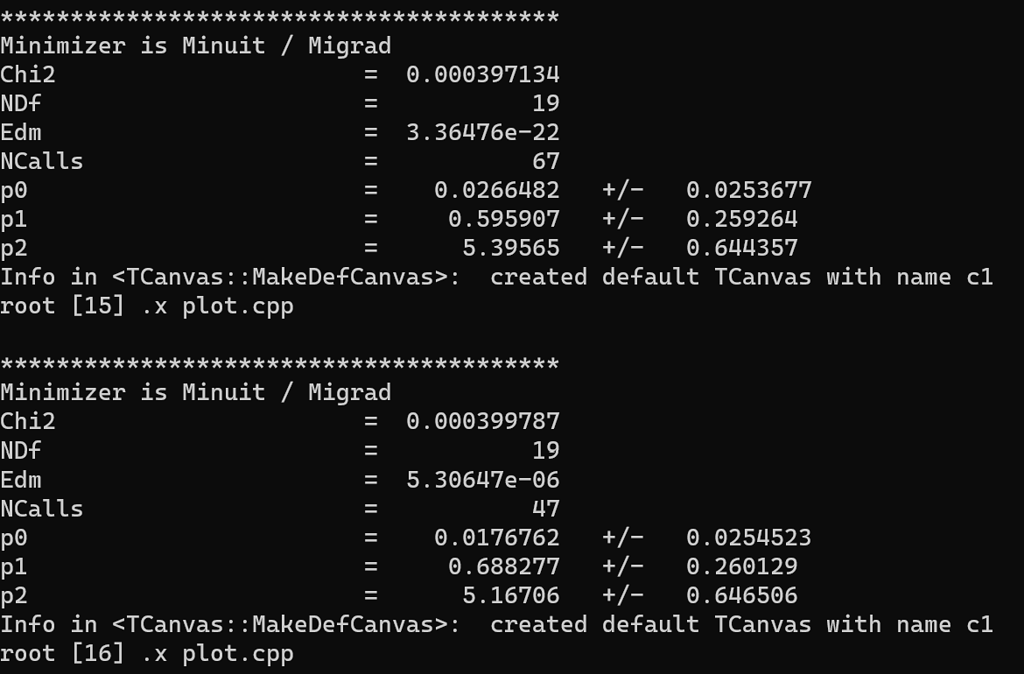 Root SetParameters - Newbie - ROOT Forum