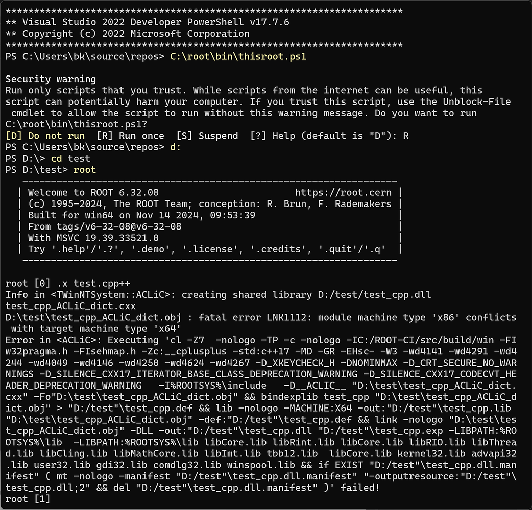 ROOT on Windows 11 - ROOT - ROOT Forum