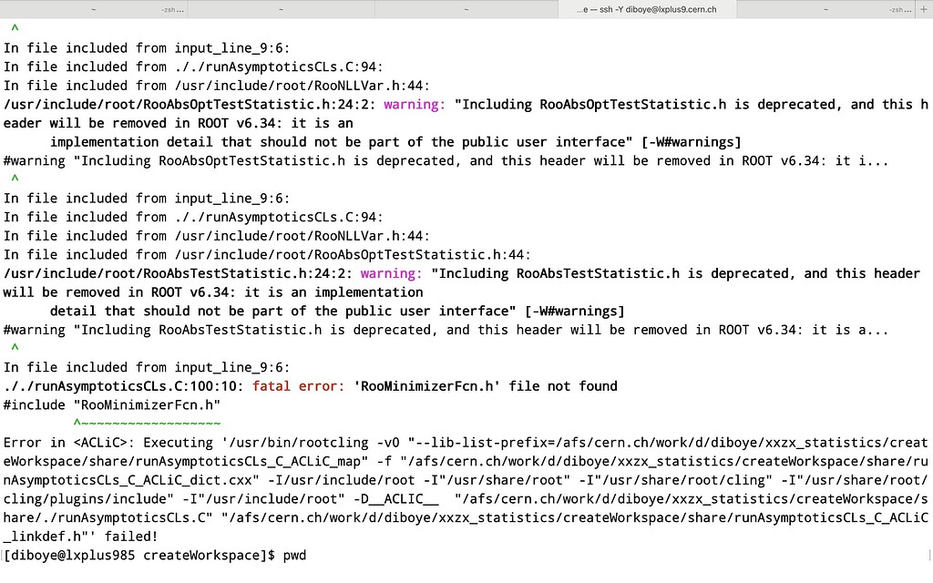 'RooMinimizerFcn.h' file not found - Roofit and RooStats - ROOT Forum