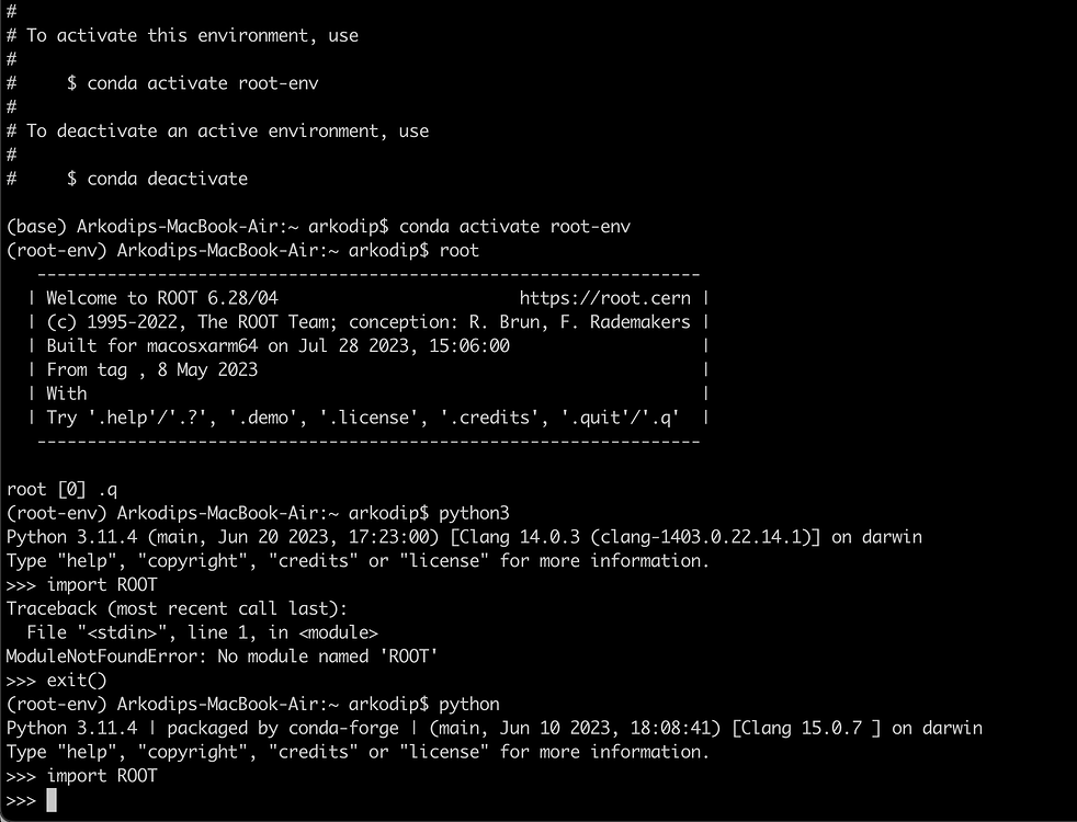 ModuleNotFoundError: No module named 'ROOT' - ROOT - ROOT Forum