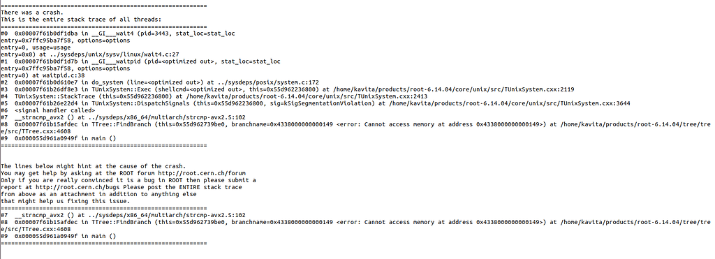 **Break** segmentation violation - Newbie - ROOT Forum