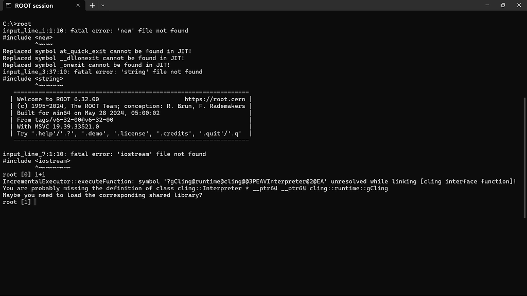 ROOT installation problem in windows - Newbie - ROOT Forum