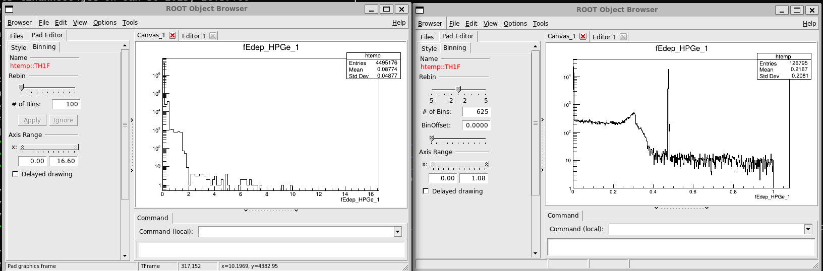 Two different Binnings - Newbie - ROOT Forum